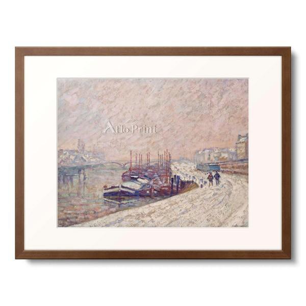 作家名:アルマン・ギヨマン　(1841年-1927年)国籍:フランスジャンル:印象派  Artist: Guillaumin, Jean-Baptiste Armand,1841-1927 Imagetitle:Lastkahne im S...