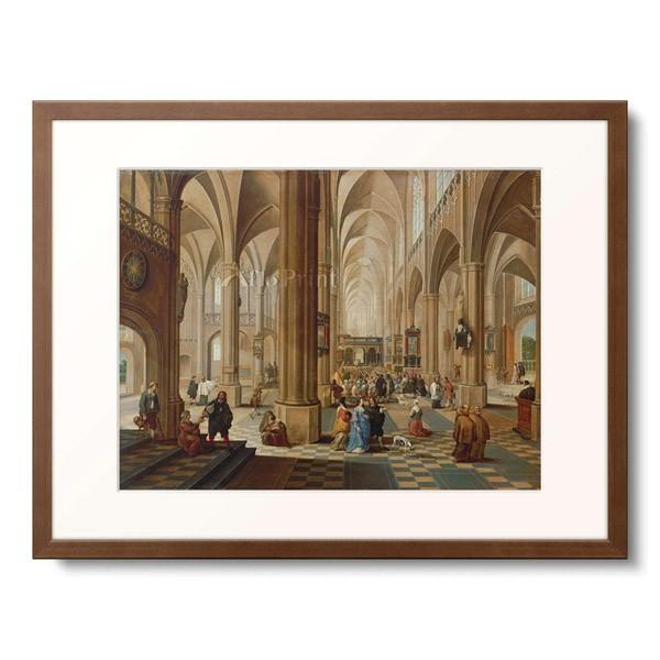 Artist:  Neefs d.A., Pieter,1578-1656/61 Imagetitle:  Inneres einer gotischen Kirche. Dimensions:  50 x 65 cm Medium:  O...