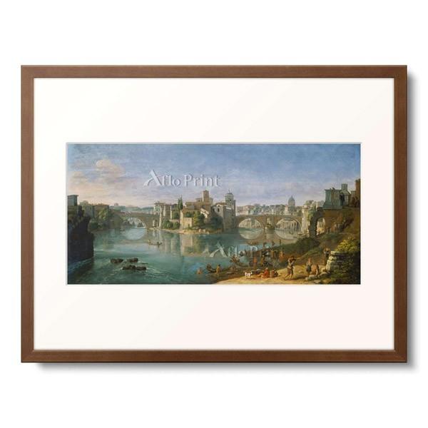 Artist:  Wittel, Gaspar Adriaens van,1653-1736 Imagetitle:  View of the Tiber island, Rome. 1685 Dimensions:  48,5 x 98,...