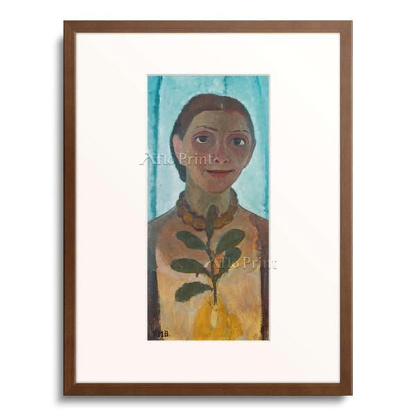 作家名:パウラ・モーダーゾーン=ベッカータイトル:ツバキの枝を持つ自画像Artist: Modersohn-Becker, Paula,1876-1907 Imagetitle:Self-portrait with camellia twi...