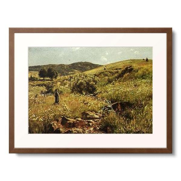 作家名:ハンス・トーマ国籍:ドイツ Artist: Thoma, Hans,1839-1924 Imagetitle:Bluhende Wiese bei Bernau. 1879. Dimensions: 52 x 74 cm. 所蔵:W...