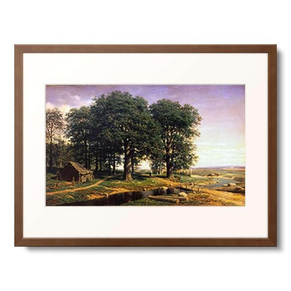 Artist:  Clodt, Michael Konstantinow,1832-1902 Imagetitle:  Eichenwald. 1863. Dimensions:  97,5 x 160 cm Location:  Mosc...