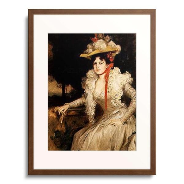 Artist:  Kaulbach, Friedrich August von,1850-1920 Imagetitle:  Bildnis der zweiten Frau Kaulbachs. 1900. Dimensions:  13...