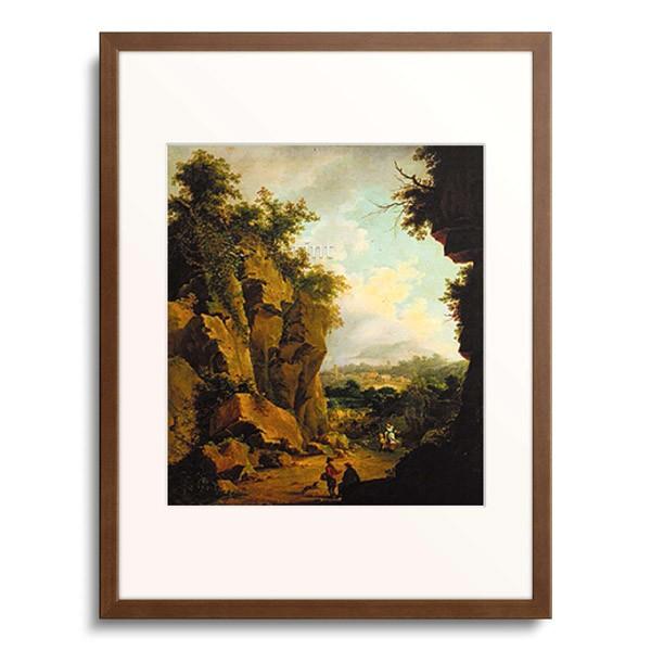Artist:  Kobell, Ferdinand,1740-1799 Imagetitle:  Hohlweg zwischen Felsenwanden. 1768. Location:  Bayer.Staatsgemaldesam...