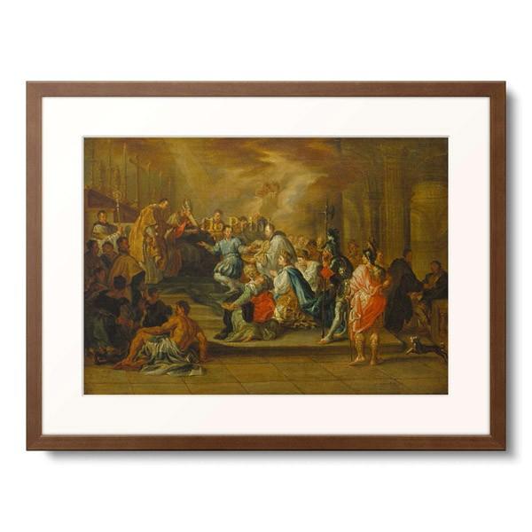 Artist:  Speer, Martin,1702-1765 Imagetitle:  Szene aus dem Lebens des hl.Benediktus. Um 1750. Dimensions:  43 x 59 cm. ...