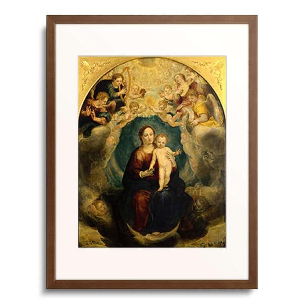 Artist:  Schwarz, Christoph,um1548-1592 Imagetitle:  Altar Maria in der Glorie. Mitte: Maria mit Kind und Engeln. Dimens...