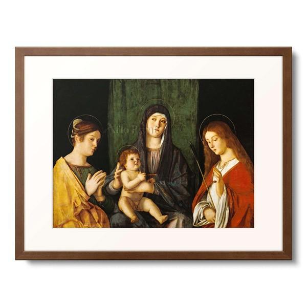 作家名： ジョヴァンニ・ベッリーニ ( 1430年頃 - 1516年 ) タイトル： 聖母子と聖カタリナ、マグダラのマリア（聖会話） 国籍： イタリア 所蔵： プラド美術館 （ スペイン / マドリード ）  ジャンル： 初期ルネサンス、 ...