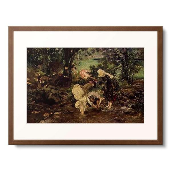 Artist:  Hynais, Vojtech,1854-1925 Imagetitle:  Gesellschaft im Freien. 1889. Dimensions:  61 x 93 cm. Location:  Prag, ...