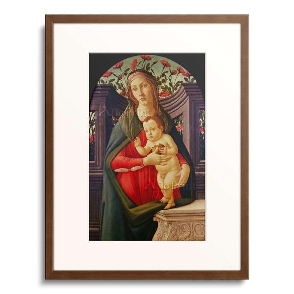 Artist:  Botticelli, Sandro (Studio of) Imagetitle:  The Madonna and Child in a Niche Decorated with Roses. Dimensions: ...