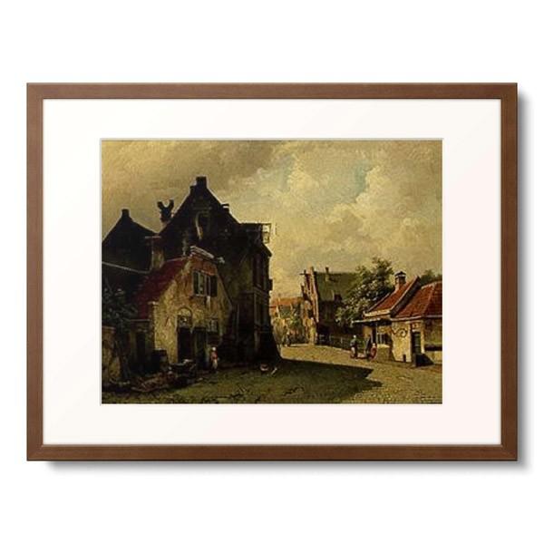 Artist:  Koekkoek, Willem,1839-1895 Imagetitle:  Kleinstadtstrase. 1858. Dimensions:  42 x 54 cm Location:  Christie's I...