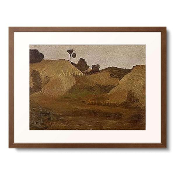 Artist:  Modersohn-Becker, Paula,1876-1907 Imagetitle:  Landschaft am Weyerberg (Sandkuhle).1899 Dimensions:  55 x 74 cm...