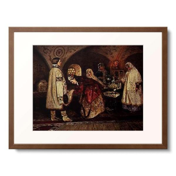 Artist:  Nesterow, Michail Wassiljew,1862-1942 Imagetitle:  Die erste Begegnung des Zaren Alexej Michailowitsch mit sein...