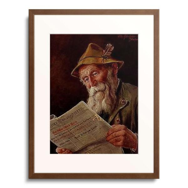 Artist:  Kirchner, Otto,1887 -(?) Imagetitle:  Alter Zeitungsleser. Location:  Bayer.Staatsgemaldesammlungen