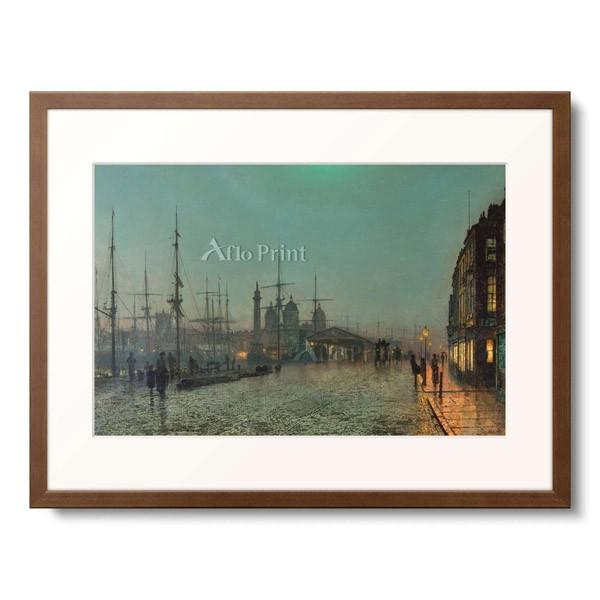 作家名ジョー・アトキン・グリムショーArtist:Grimshaw, John Atkinson 1836-1893 Imagetitle:The Hull-Docks by night.
