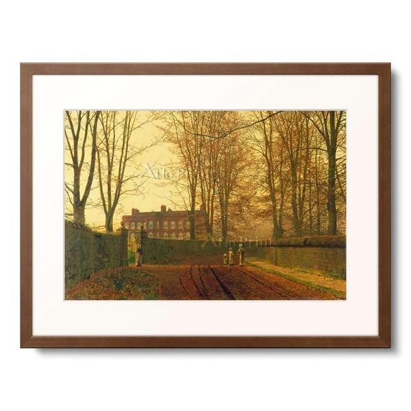 作家名ジョー・アトキン・グリムショーArtist:Grimshaw, John Atkinson 1836-1893 Imagetitle:Going to church in autumn. 1888 Dimensions:79 x 12...