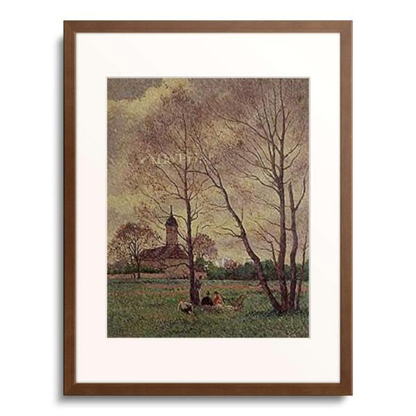 Artist:  Luce, Maximilien,1858-1941 Imagetitle:  Fruhlingslandschaft an einer Kirche. Location:  Christie's Images Ltd
