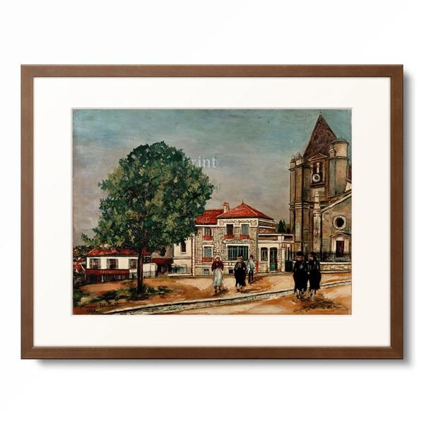 作家名： モーリス・ユトリロ ( 1883年 - 1955年 ) 国籍： フランス ジャンル： エコール・ド・パリArtist: Utrillo, Maurice,1883-1955 Imagetitle: Kirche und Posta...