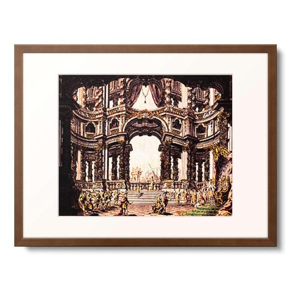 Artist:  Bibiena, Giuseppe (Galli da),1696-1756 Imagetitle:  Draft for the stage design of Didone Abbandonata by Pietro ...