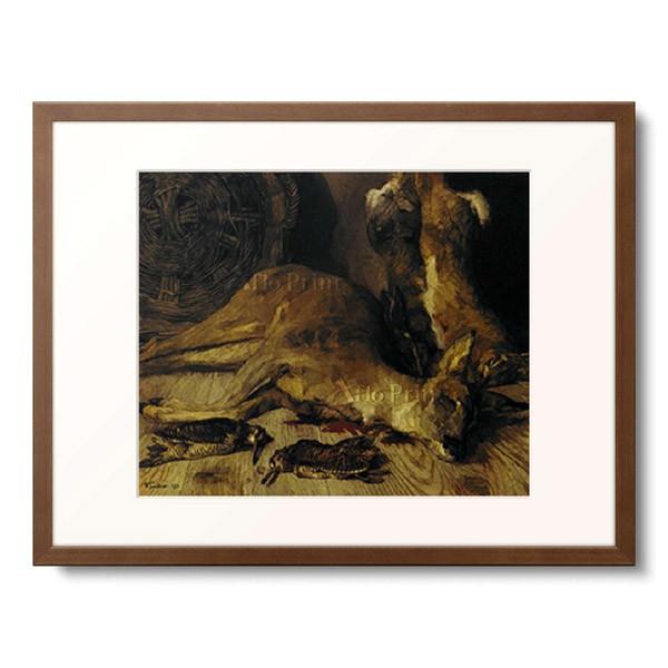 Artist:  Trubner, Wilhelm,1851-1917 Imagetitle:  Reh, Hasen und Schnepfen. 1873. Dimensions:  77 x 91 cm Location:  Mann...