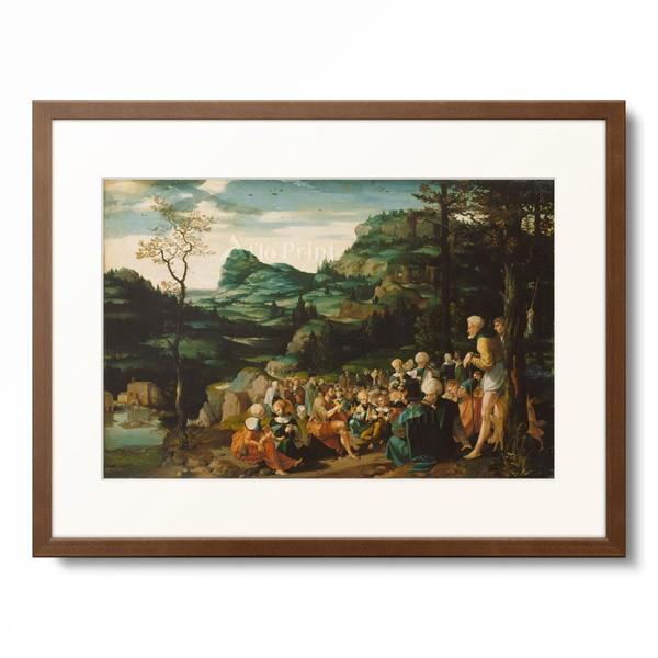 所蔵: アルテ・ピナコテークバイエルン州立絵画コレクションArtist: Swart van Groningen, Jan,um 1500 Imagetitle: The Sermon of John the Baptist. Dimens...