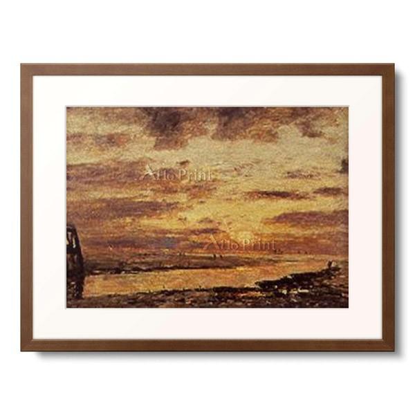 作家名:ウジェーヌ・ブーダン印象派Artist:Boudin, Eugene,1824-1898 Imagetitle:Sonnenuntergang uber dem Meer bei Trouville. 1873. Dimension...
