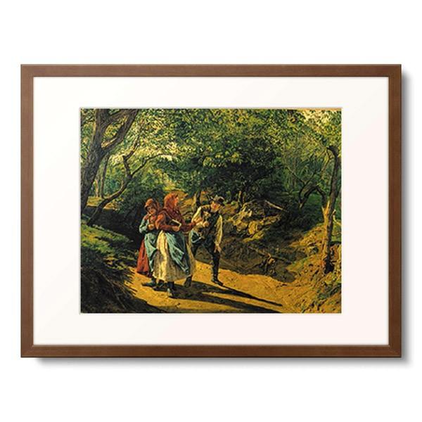 Artist:  Waldmuller, Ferdinand Georg,1793-1865 Imagetitle:  Begegnung im Walde. Location:  Wien, Historisches Museum