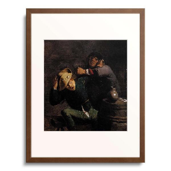 作家名:アドリアーン・ブラウエルArtist: Brouwer, Adriaen,1605/06-1638 国籍:フランドルImagetitle:Two brawling farmers at a barrel. Dimensions: 1...