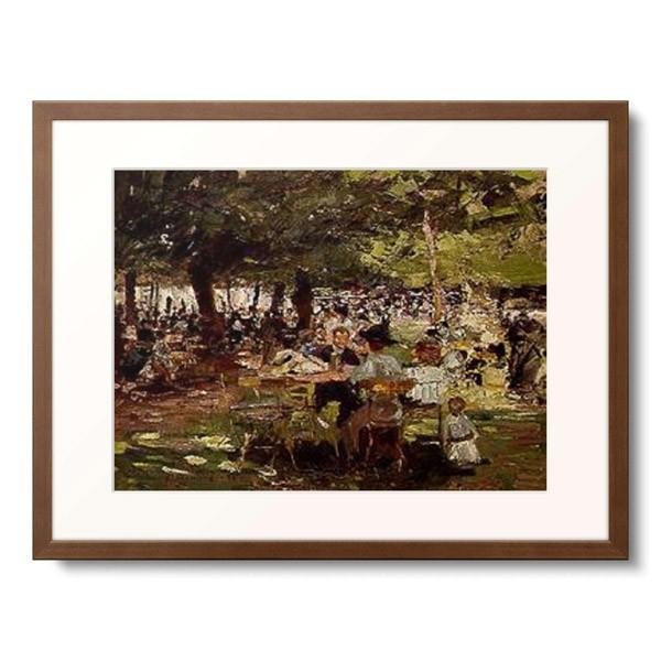 Artist:  Schramm-Zittau, Rudolf,1874-1950 Imagetitle:  Biergarten. Dimensions:  61 x 80 cm Location:  Bayer.Staatsgemald...