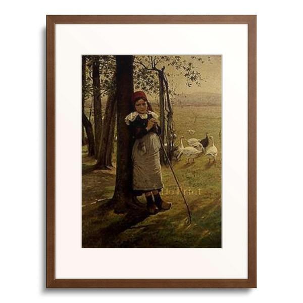 Artist:  Brozik, Wenzel von,1851-1901 Imagetitle:  Die Gansehirtin. 1880-er Jahre. Location:  Prag, National (Narodni) G...