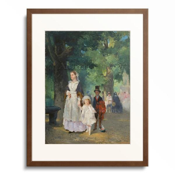 所蔵: ノイエ・ピナコテークバイエルン州立絵画コレクションArtist: Knaus, Ludwig,1829-1910 Imagetitle: Spaziergang in den Tuillerien. 1855. Dimensions...