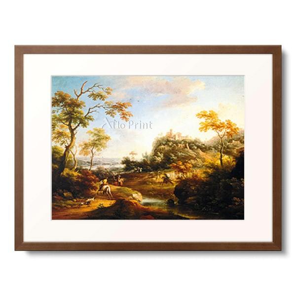 Artist:  Ruthart, Carl Borromaus Andreas,1630-1703 Imagetitle:  Landschaft mit Hirschjagd. Location:  Budapest, Museum d...