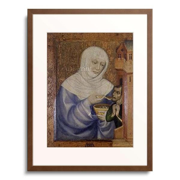 Artist:  Meister Theodorus,tschechisch 14.Jh. Imagetitle:  St. Elizabeth feeding starving man. About 1365 Dimensions:  1...