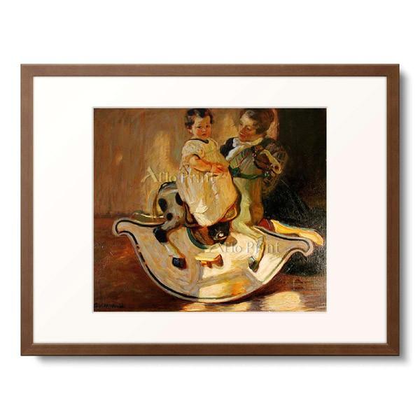 Artist:  Herterich, Ludwig von,1856-1932 Imagetitle:  Der kleine Reiter Dimensions:  128 x 146 cm