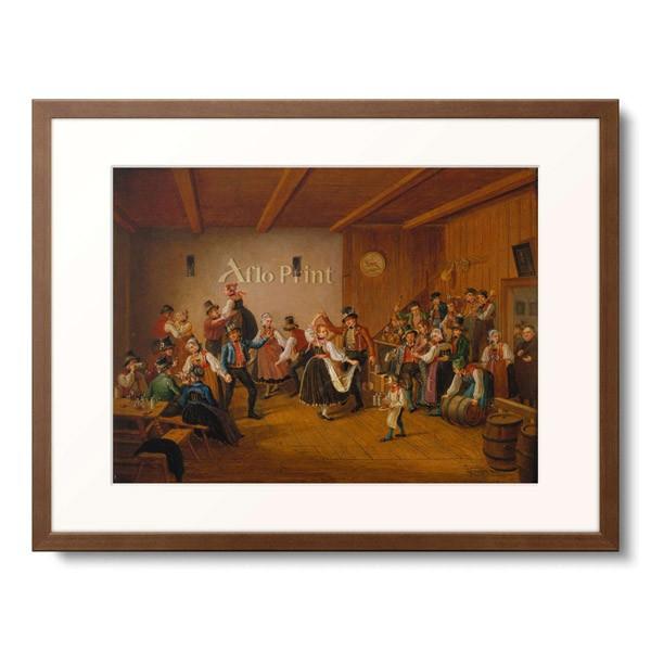 Artist:  Quaglio d.J., Lorenzo,1793-1869 Imagetitle:  Dance in a village inn in Dachau. 1846 Location:  Private Collection