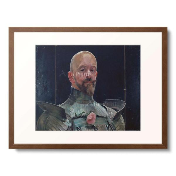 Artist:  Malczewski, Jacek,1854-1929 Imagetitle:  Selbstbildnis im Harnisch, 1914. Dimensions:  54 x 65 cm Medium:  Oil ...