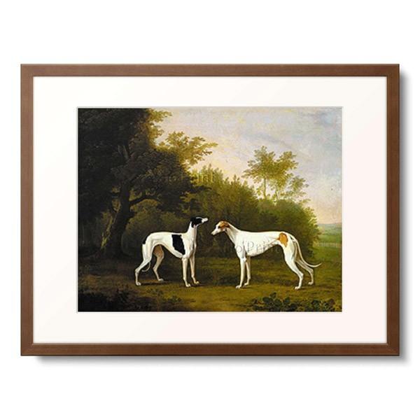Artist:  Boultbee, John,1745-1812 Imagetitle:  Zwei Greyhounds in waldiger Landschaft. Dimensions:  70,5 x 90,7 cm Locat...