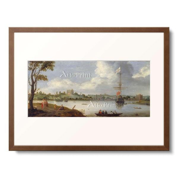 Artist:  Stalbemt, Adriaen van,1580-1662 Imagetitle:  View from North-East onto Greenwich-Palace, with an anchored warsh...