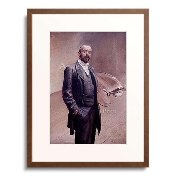 Artist:  Malczewski, Jacek,1854-1929 Imagetitle:  Selbstbildnis mit Palette 1892. Dimensions:  160,5 x 110 cm Location: ...