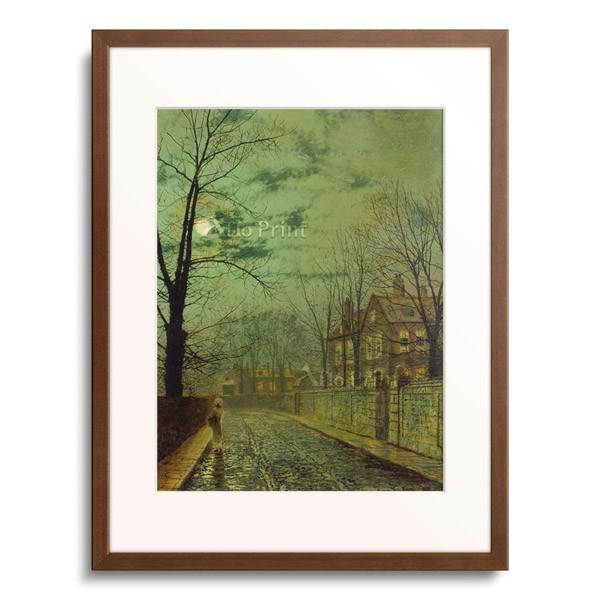 作家名ジョー・アトキン・グリムショーArtist:Grimshaw, John Atkinson 1836-1893 Imagetitle:Suburban street by moonshine. Dimensions:42,8 x 32...