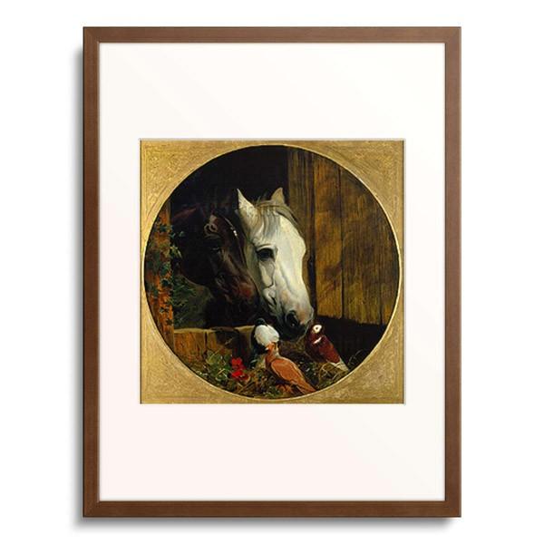 作家名:ジョン・フレデリック・へリングArtist:Herring John Frederick 1795-1865 Imagetitle:Kopfe zweier Pferde und Tauben.
