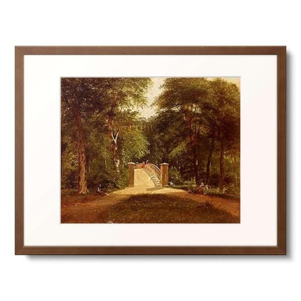 Artist:  Messmann, Carl Ludwig Ferd,1826 - (?) Imagetitle:  Park mit Brucke in Kopenhagen. 1855. Dimensions:  41,6 x 51,...
