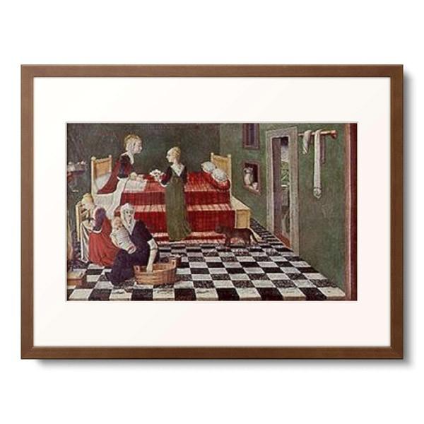 Artist:  Venezianisch,um 1480 Imagetitle:  Geburt Mariae. Dimensions:  25 x 40 cm Medium:  Oil/Wood Location:  Christie'...