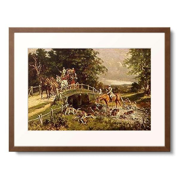 Artist:  Wright, Gilbert Scott,Anfang 20.Jahrh. Imagetitle:  Hunter with pack of hounds and a royal stagecoach. Dimensio...