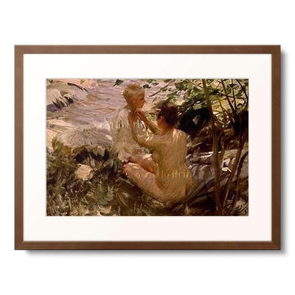 作家名:アンデシュ・ソーン国籍:スウェーデンArtist:Zorn, Anders Leonard,1860-1920 Imagetitle:I Fria Luften (In fresh air). 1888. Dimensions:55...