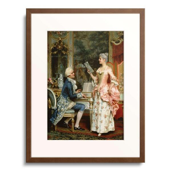 Artist:  Ricci, Arturo,1854-1919 Imagetitle:  The Singing Lesson. Dimensions:  41,3 x 29,2 cm Location:  Christie's Imag...