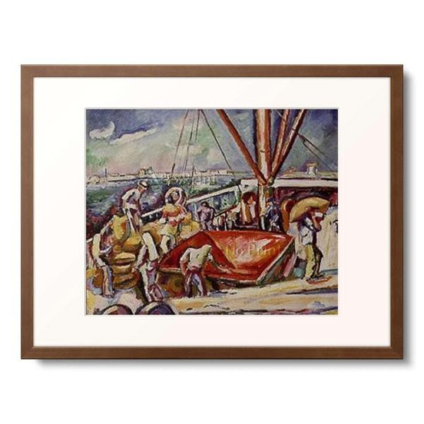 作家名:オトン・フリエスArtist: Friesz, Emile Othon,1879-1949 Imagetitle:Ladearbeiten im Hafen von Antwerpen.1906 Dimensions: 70,5 x...