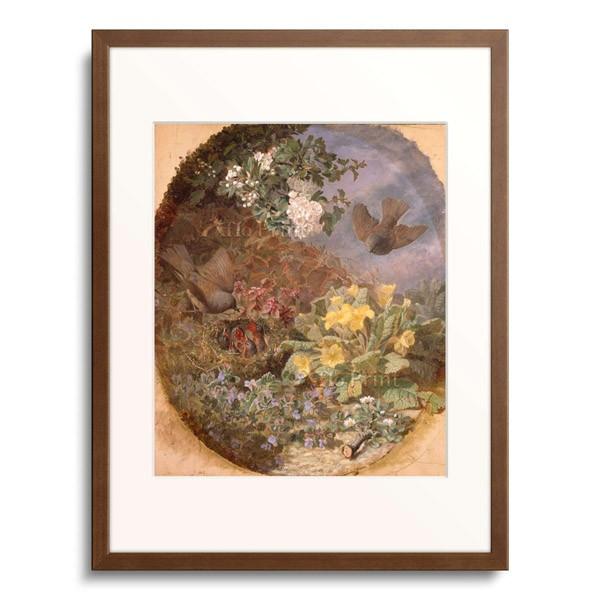 Artist:  Stannard, Eloise Harriet,1829-1915 Imagetitle:  Winter Wrens feeding their young. 1876. Dimensions:  45,7 x 38,...