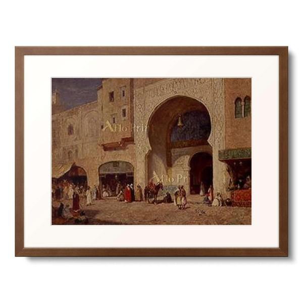 Artist:  Millar, Addison Thomas,1850-1913 Imagetitle:  Ein arabischer Basar. Dimensions:  44,5 x 59,7 cm Location:  Chri...