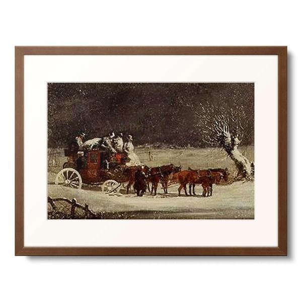 Artist:  Alken d.A., Henry,1785-1851 Imagetitle:  Die Postkutsche London-Dover im Schneesturm. Dimensions:  24,8 x 36,2 ...