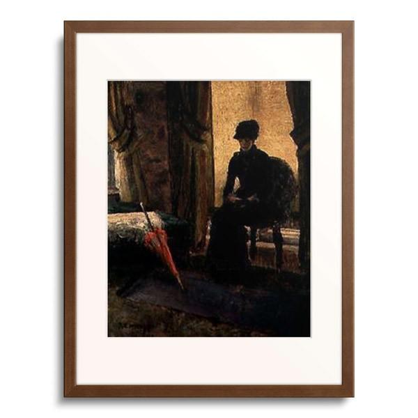 作家名:ジェームズ・アンソール  ( 1860年 - 1949年 )国籍:ベルギー ジャンル:象徴主義 Artist: Ensor, James,1860-1949 Imagetitle:Die dunkle Dame. 1881. Dim...